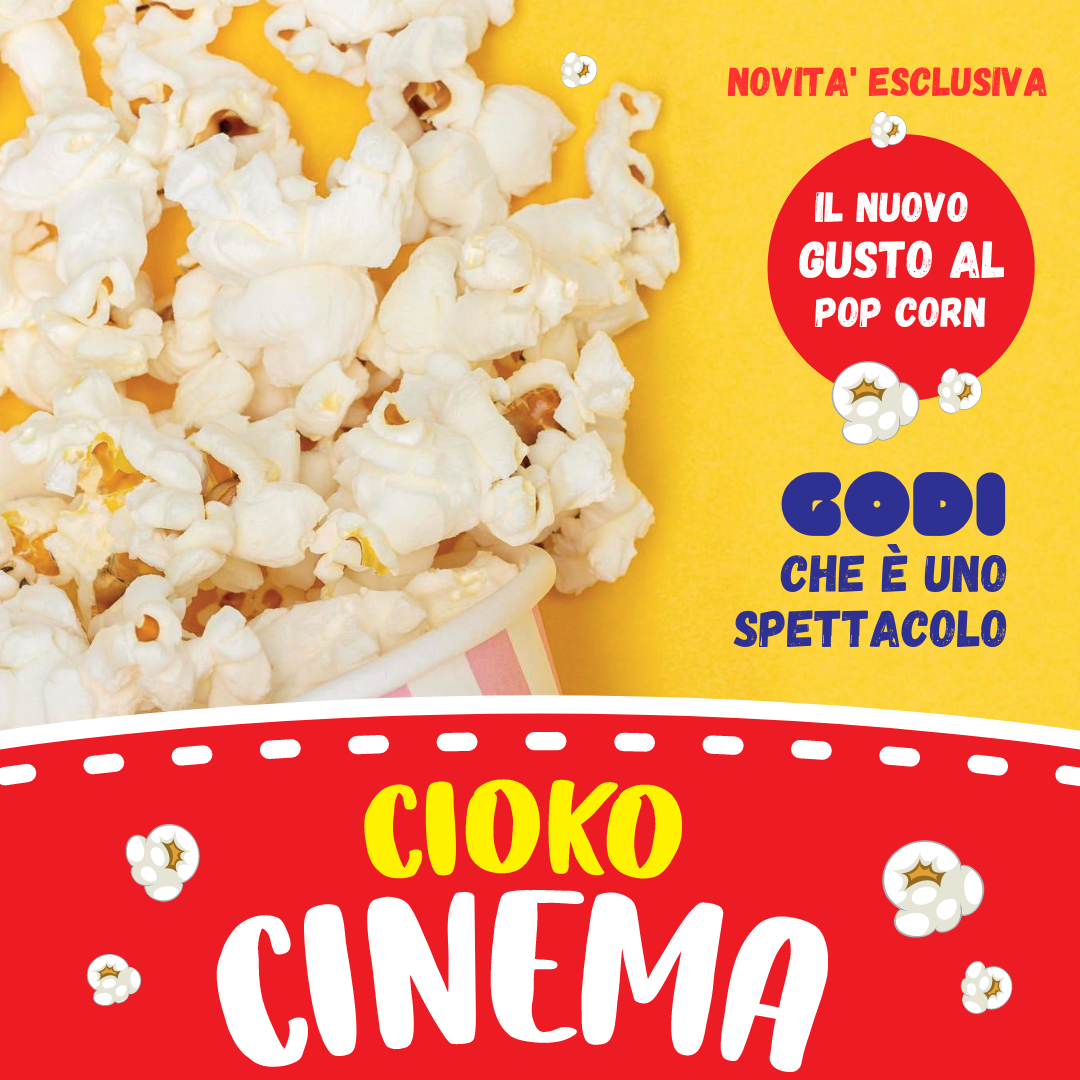 Cioko Cinema è arrivato il gusto al cioccolato bianco e pop corn